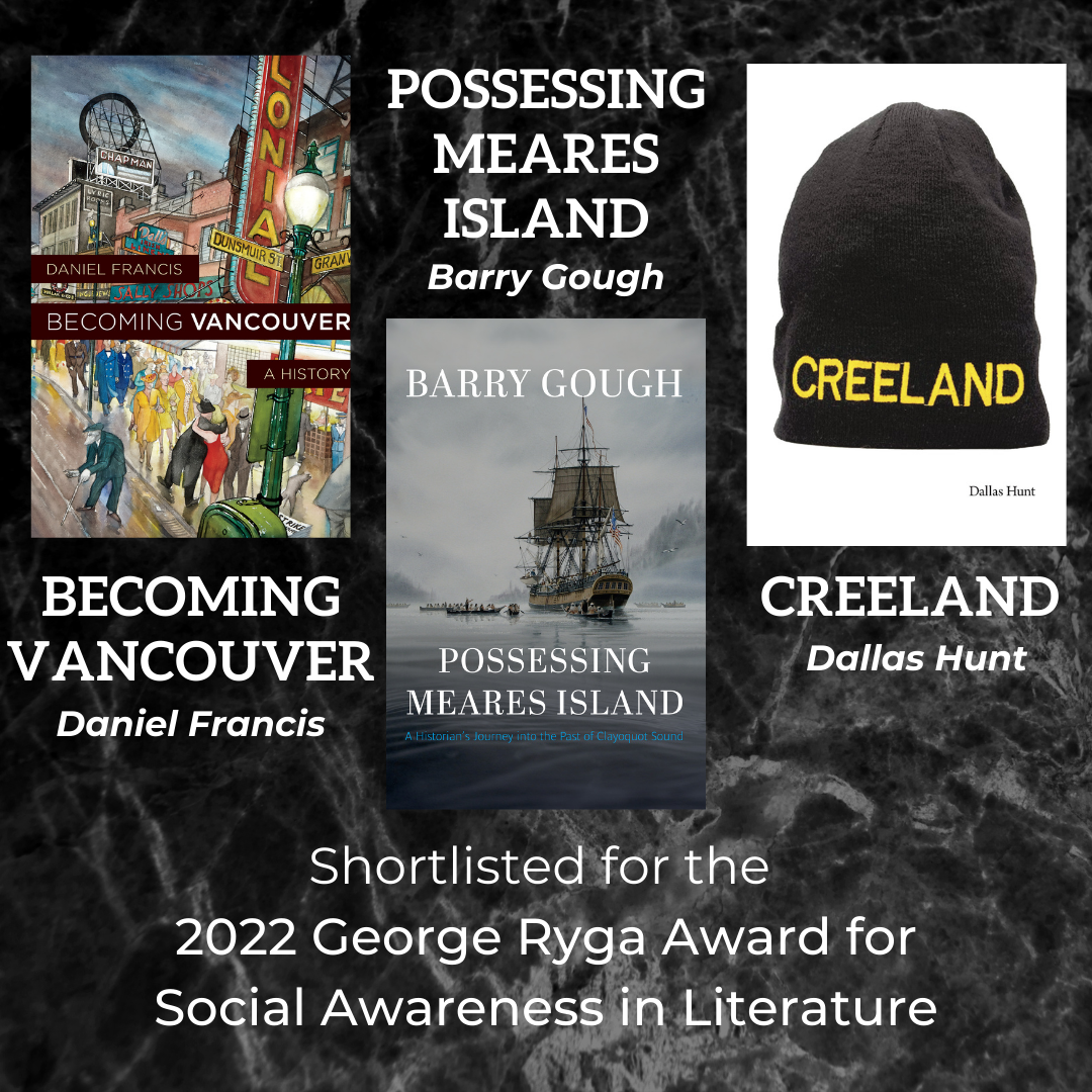 Three Harbour titles on 2022 Ryga Award Shortlist – Harbour Publishing